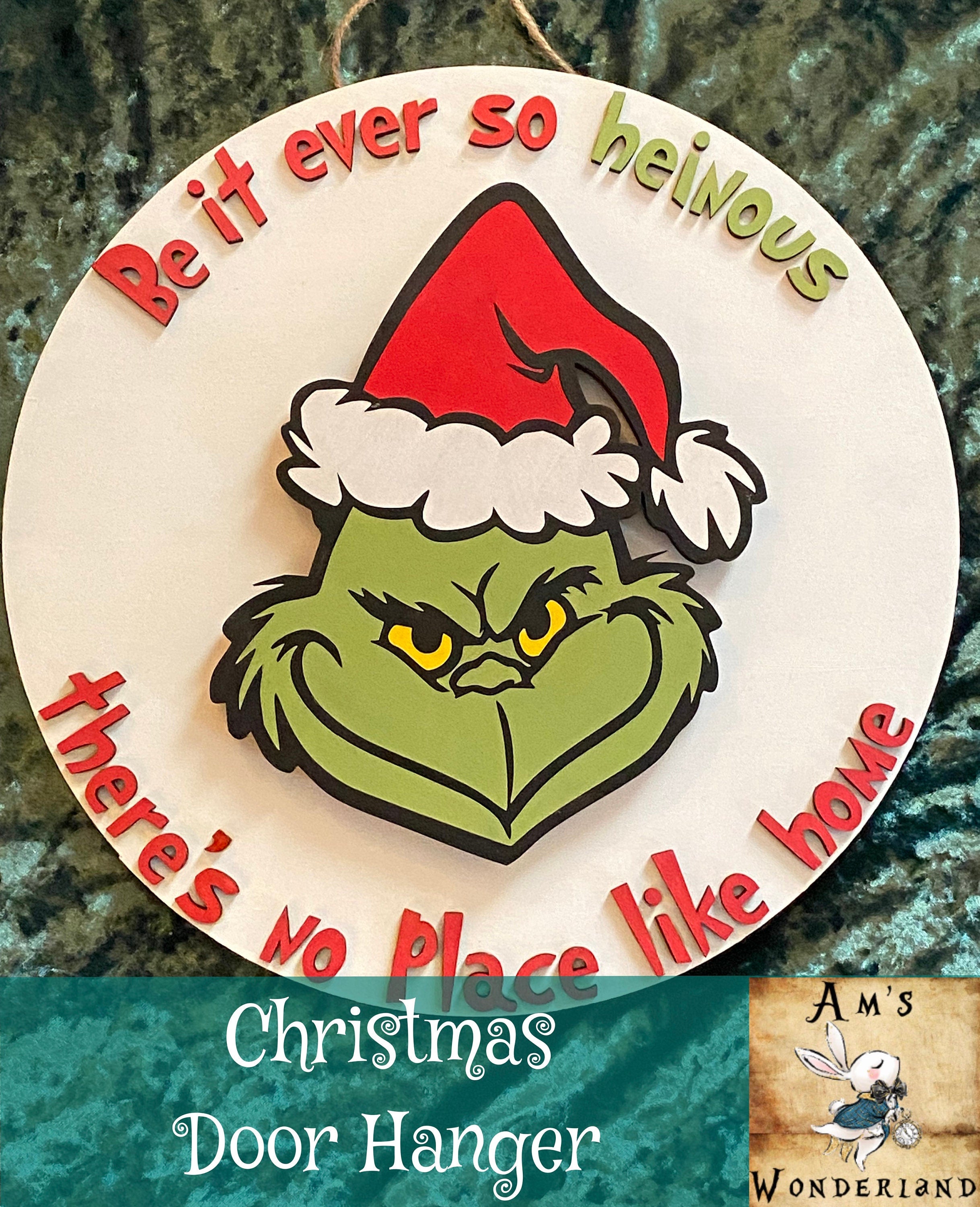 Grinch Light Up Door Hanger | Am's Wonderland